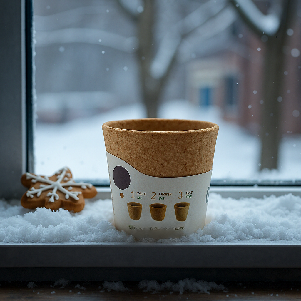 Edible cups for coffee | Crunch Lane